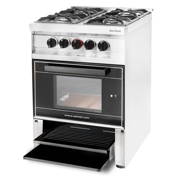 Cocina Sol Real Mini Semi-Industrial (4 Hornallas) con Rejas de ...